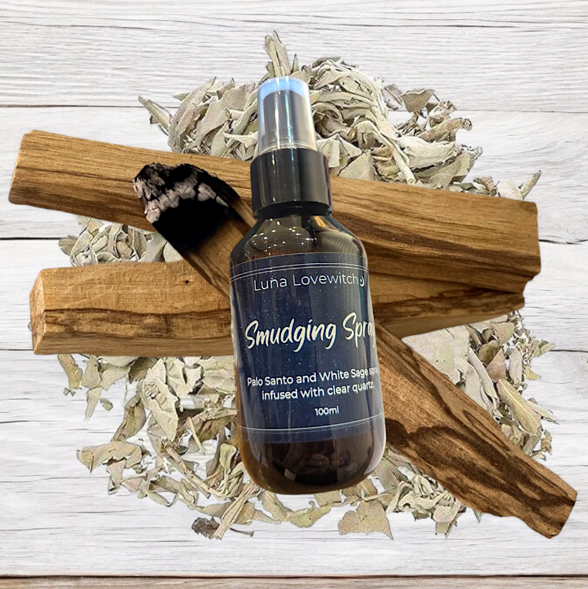 Luna Lovewitch smudging spray - smokeless white sage and palo santo sp